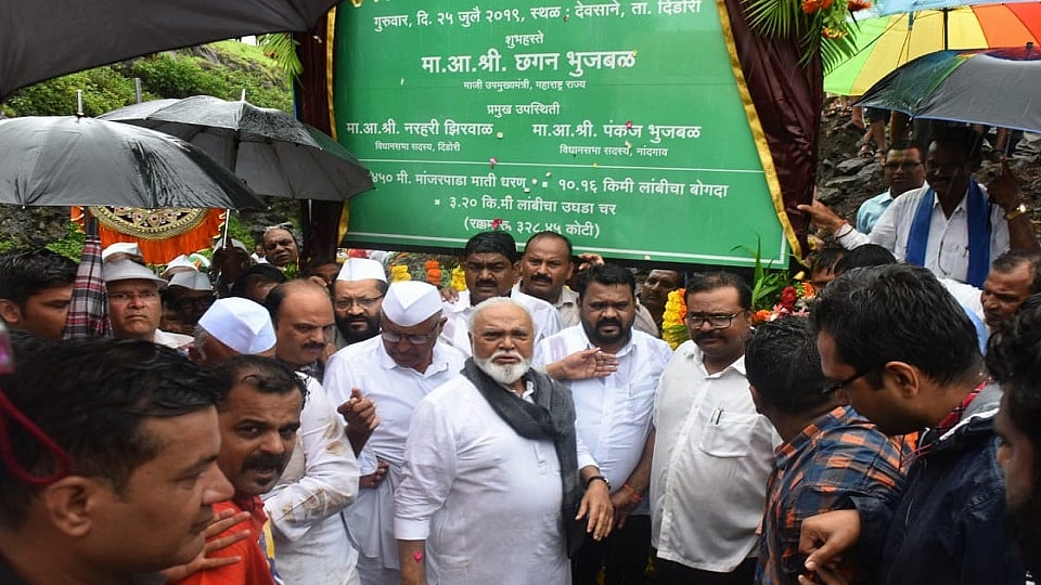 देवसाने-मांजरपाडा वळण योजनेचे सारे श्रेय काँग्रेस आघाडी सरकारचे-छगन भुजबळ
