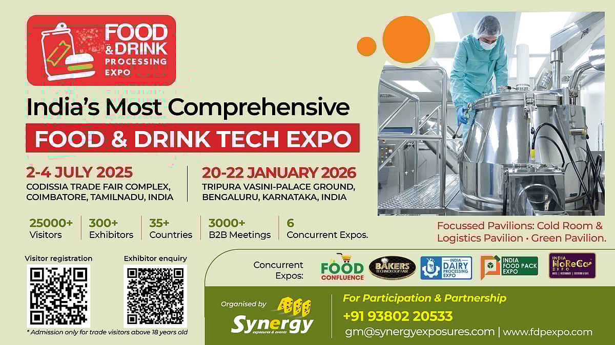 Food & Drink Tech Expo – 2 to 4 July 2025 at Codissia, Coimbatore, India