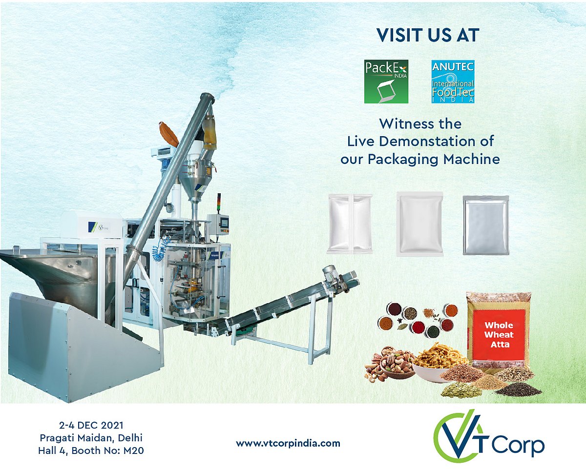 VT Corp to display VFFS with Auger Filler Packaging Machine at PackEx ...