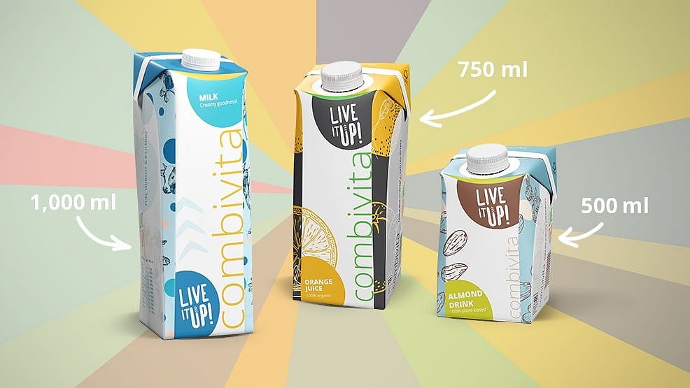 SIG’s next-generation family-size packaging Combivita with tethered ...