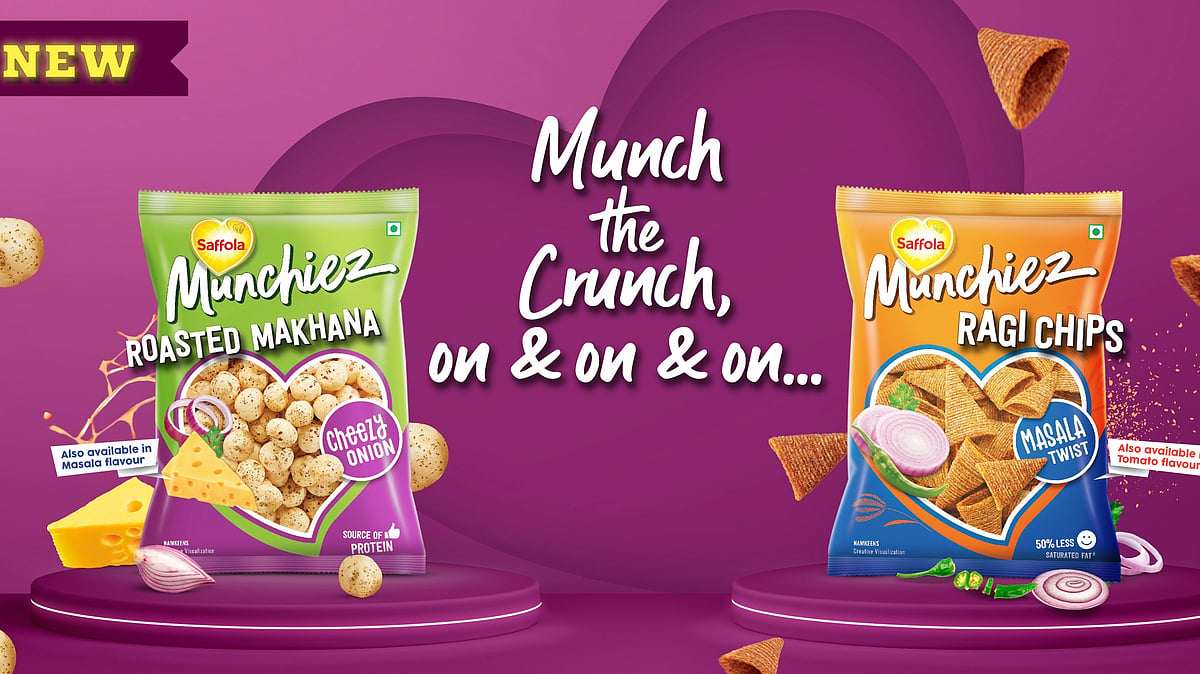 Marico launches Saffola Munchiez, a line of Ragi and Makhana-based RTE ...