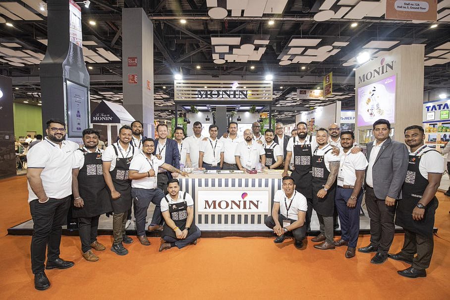 MONIN displayed an extensive portfolio of syrups, crushes, fruit mixes ...