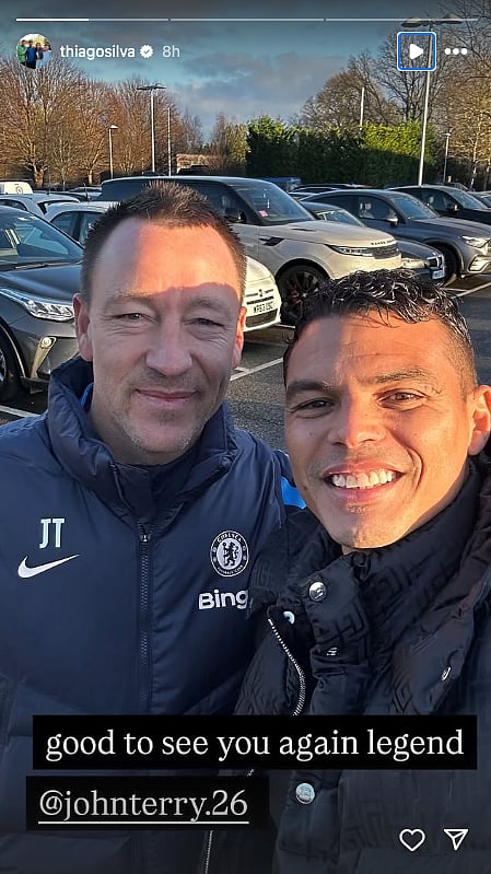 John Terry and Thiago Silva exchange messages after Chelsea meeting