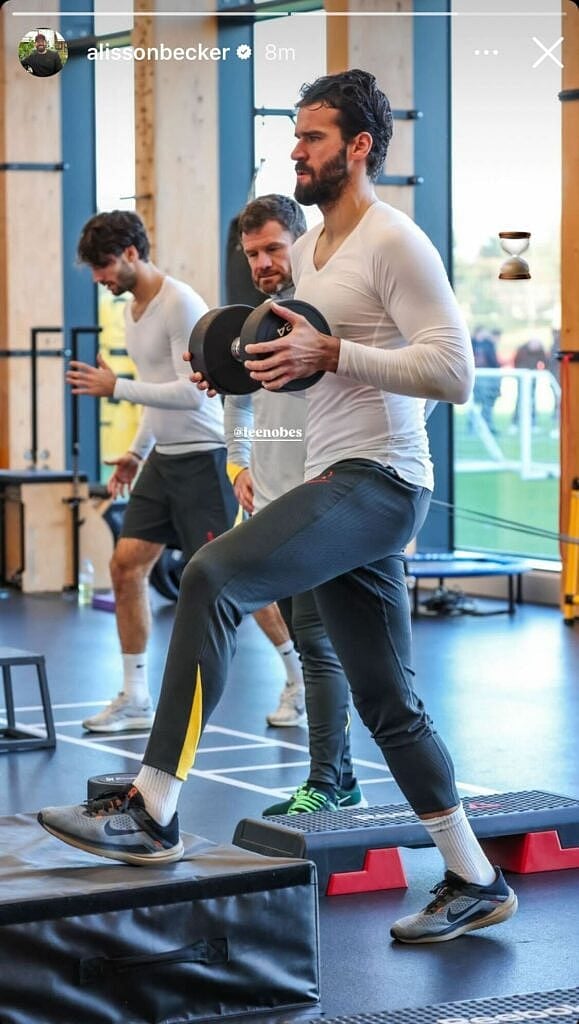 Liverpool star Alisson Becker shares training ground update in new message