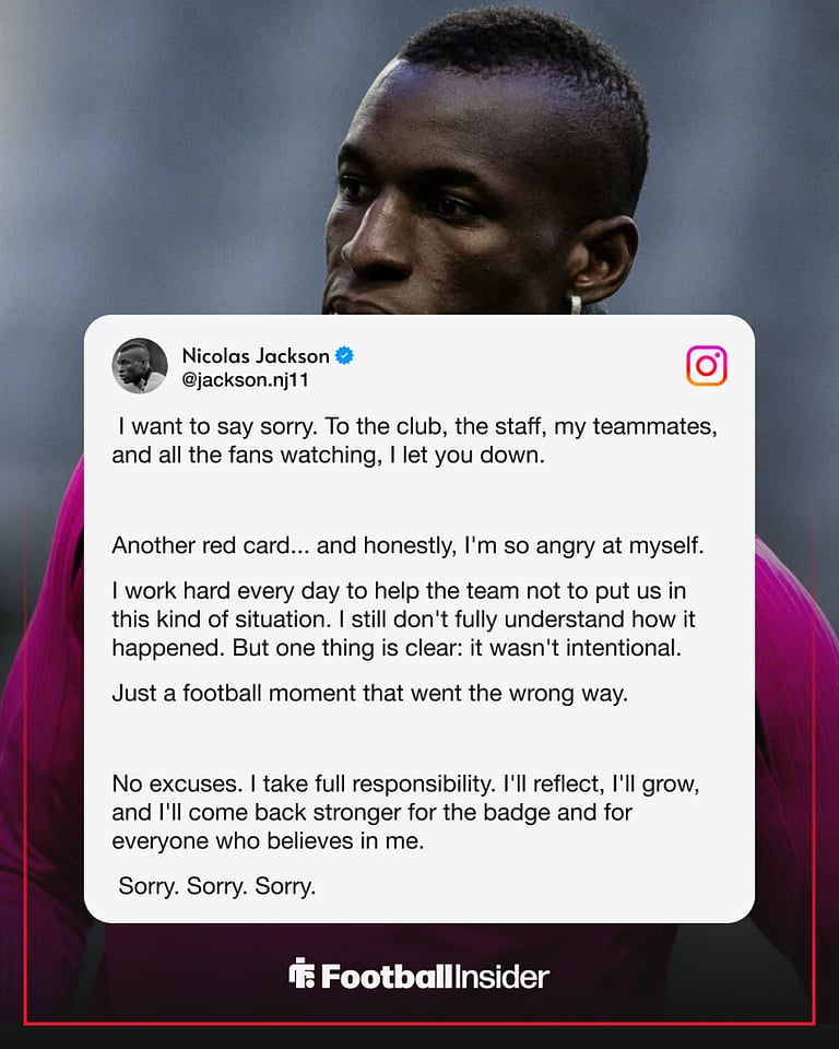 Nicolas Jackson sends emotional message to Chelsea fans: 'I'm so angry'