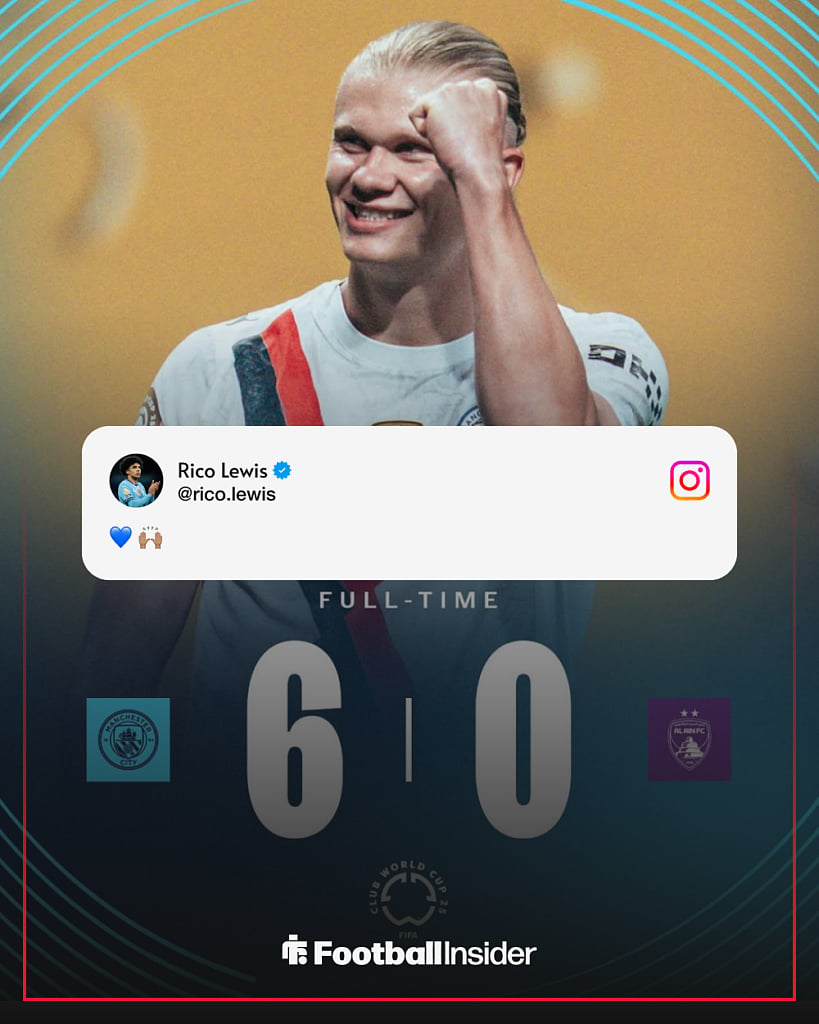 Rico Lewis shares new Man City message after Club World Cup controversy
