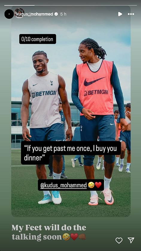 'Soon' - Mohammed Kudus responds after Djed Spence mocks him at ...