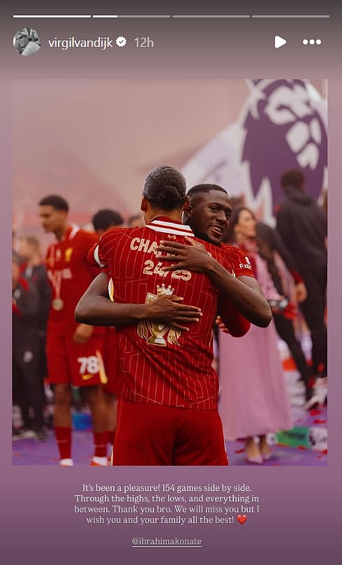 Virgil van Dijk sends 'thank you' message after another Liverpool exit ...