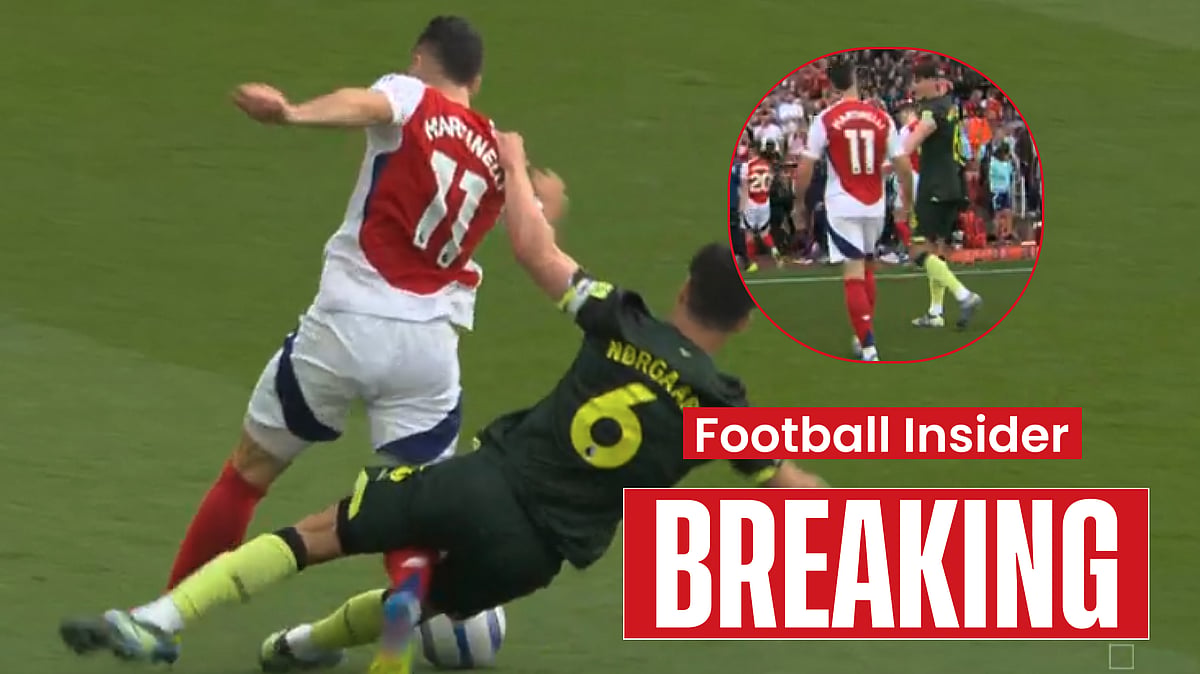 'Gabriel Martinelli snubs Christian Norgaard over Arsenal vs Brentford ...