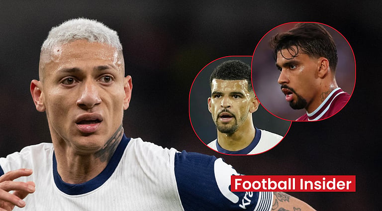Lucas Paqueta and Dom Solanke react to Richarlison's 'final' Tottenham ...