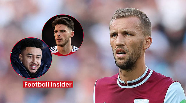 Declan Rice and Jesse Lingard react to Tomas Soucek's emotional West ...