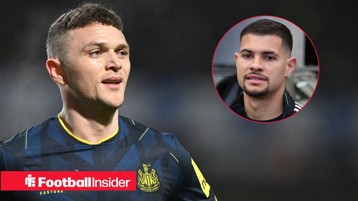 Bruno Guimaraes reacts to Kieran Trippier's Newcastle training update