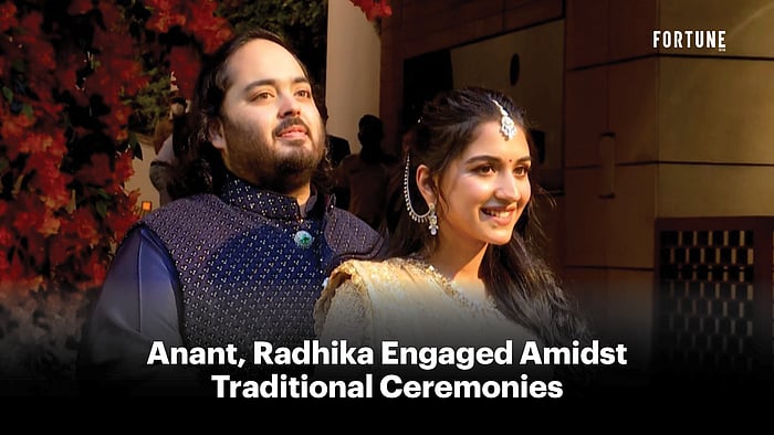 Anant Ambani, Radhika Merchant get engaged surrounded by family and ...
