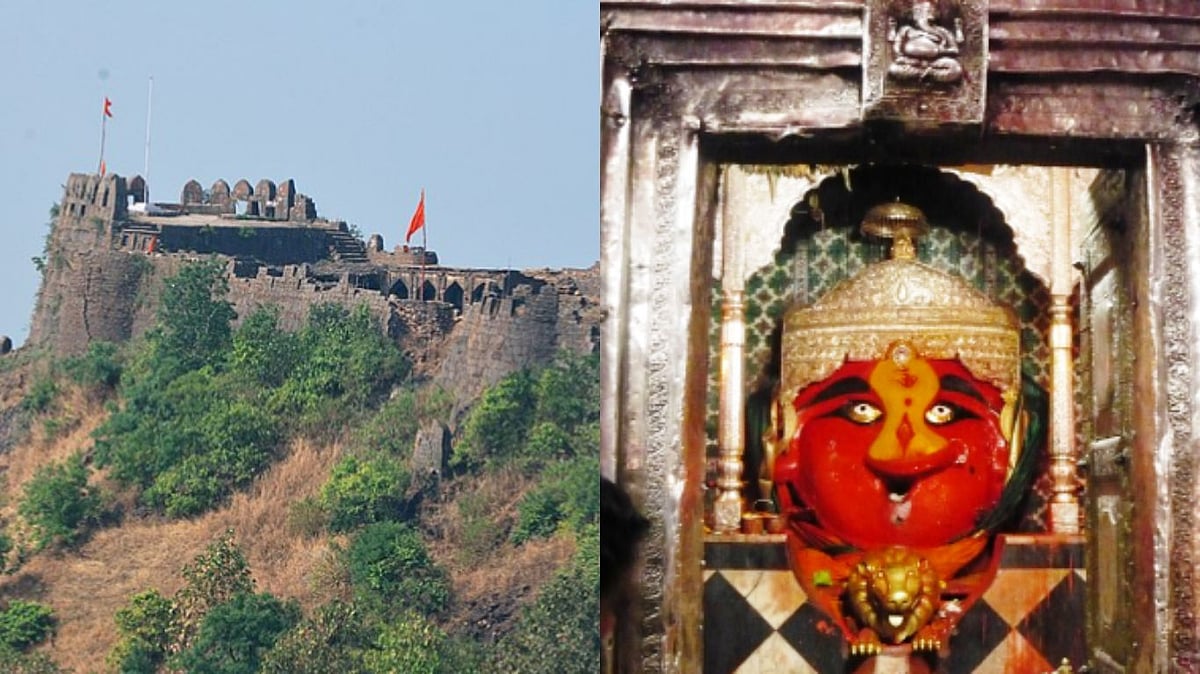 Mahoor Gad : माहूरगडावर नवरात्र उत्सवात पायरीवर दिवे, कापूर लावण्यास ...
