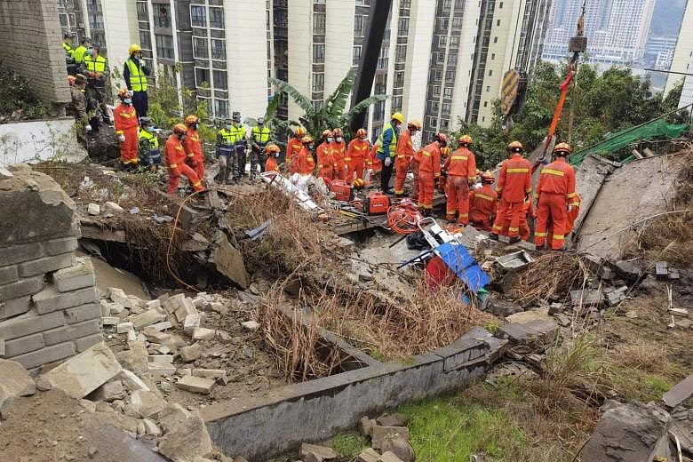 China: At least 20 trapped after building collapses due to explosion ...