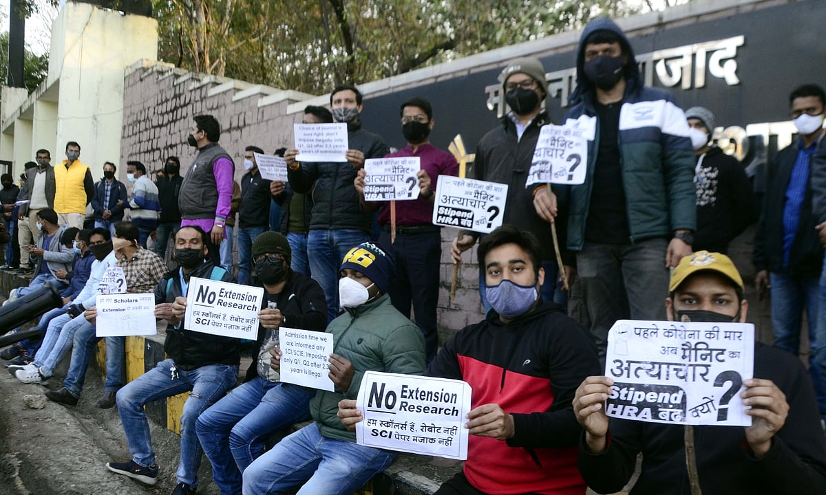 Bhopal: MANIT research scholars start indefinite strike for pending arrears