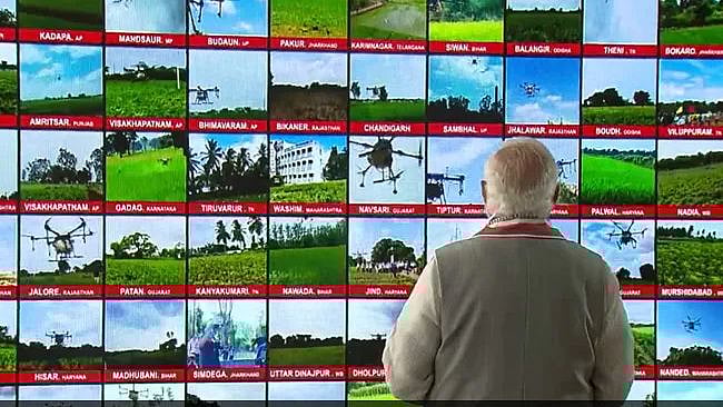 PM Modi launches 100 'kisan drones', says growing drone sector to open ...