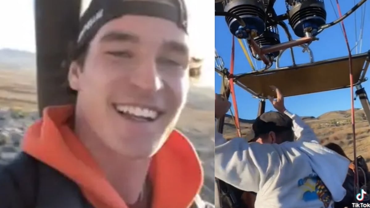 Watch video: Man captures terrifying moment of hot air balloon crashing ...