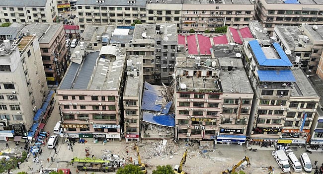 China building collapse: Five rescued so far, dozens still missing; no ...