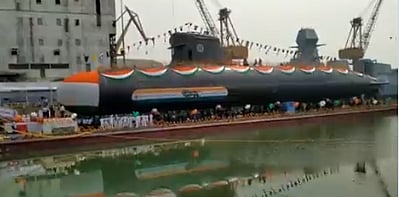 Pics and Videos: Mazagon Dock launches final submarine of Project 75 ...