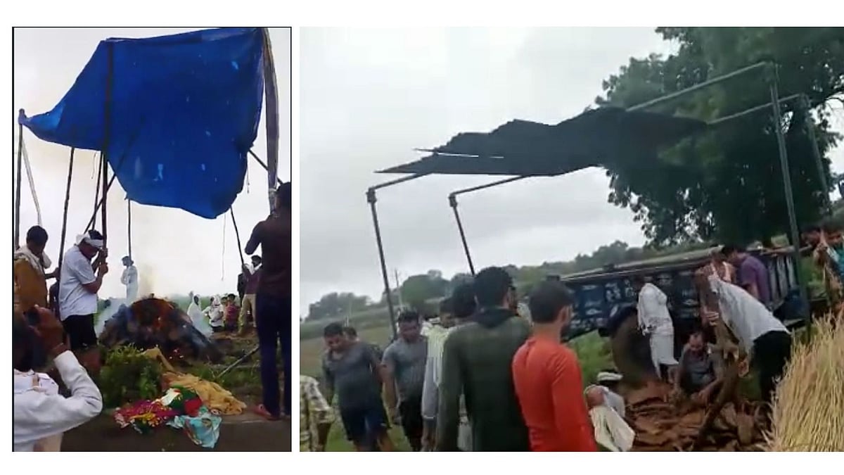 Bhind: Kin perform last rites under tarpaulin and tin shed in absence ...