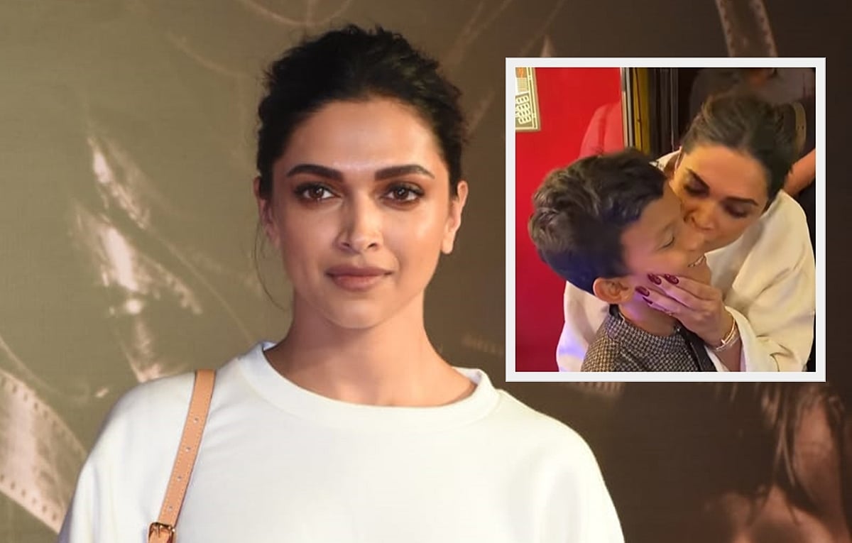 Watch Video: Deepika Padukone kisses Chhello Show child actor Bhavin ...