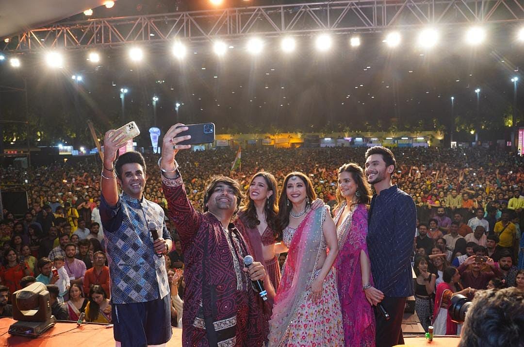 Maja Ma: Madhuri Dixit, Ritwik Bhowmik, others celebrate Navratri in ...