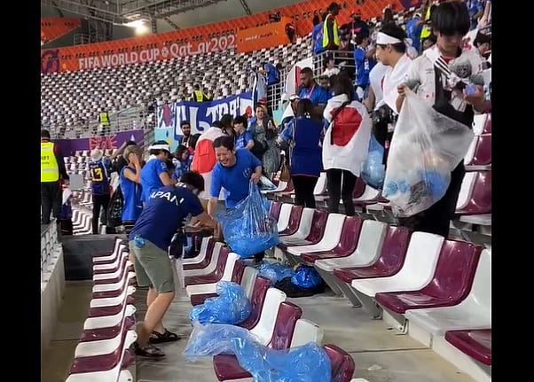 WATCH VIDEO: Japan fans clean stadium after famous win over Germany in ...