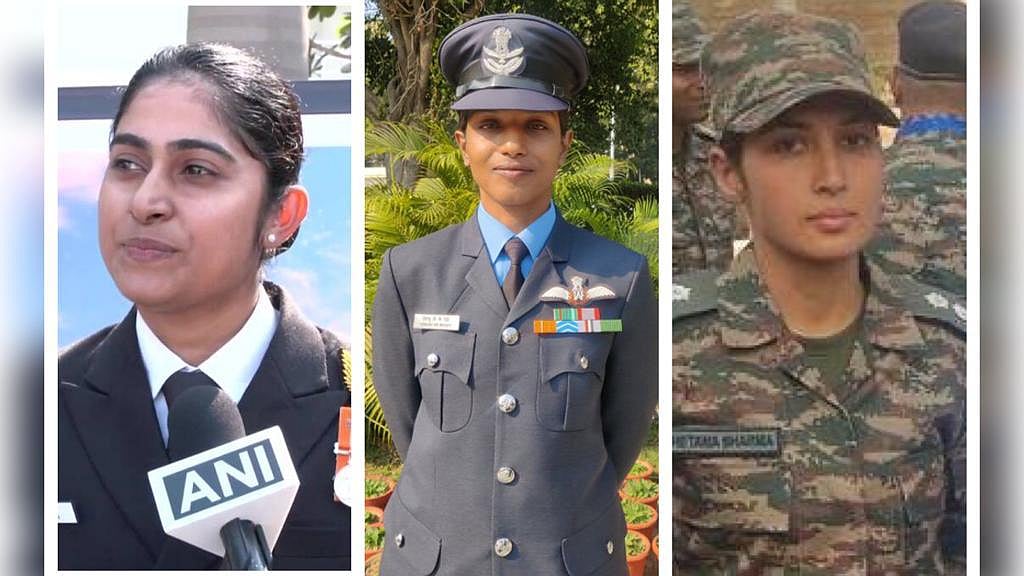 Lt Chetana Sharma, Lt Cdr Disha Amrith & Squadron Leader Sindhu Reddy ...