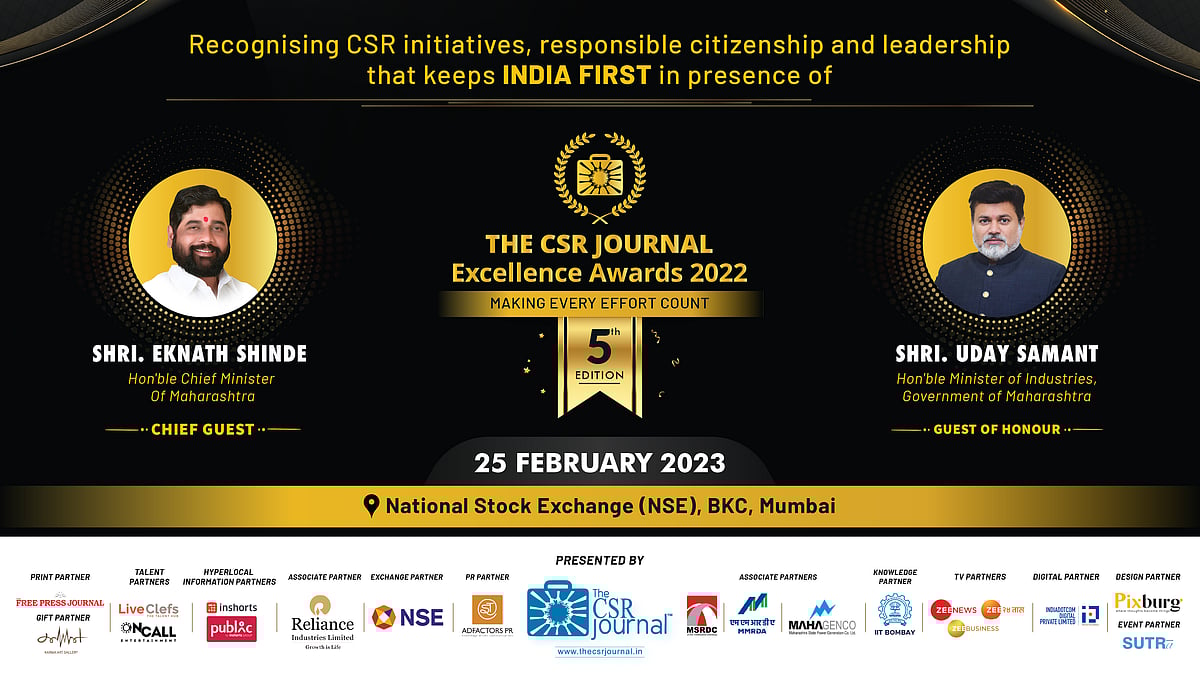 Fifth Edition of The CSR Journal Excellence Awards to be hosted on 25th ...