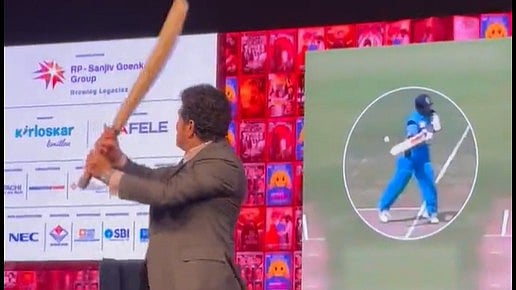 Watch: Sachin Tendulkar recreates famous square cut six against Shoaib ...