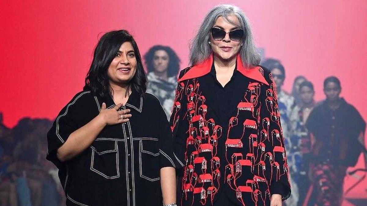 Lakmé Fashion Week 2023: Zeenat Aman rocks in silver hair as the showstopper for designer Shahin ...