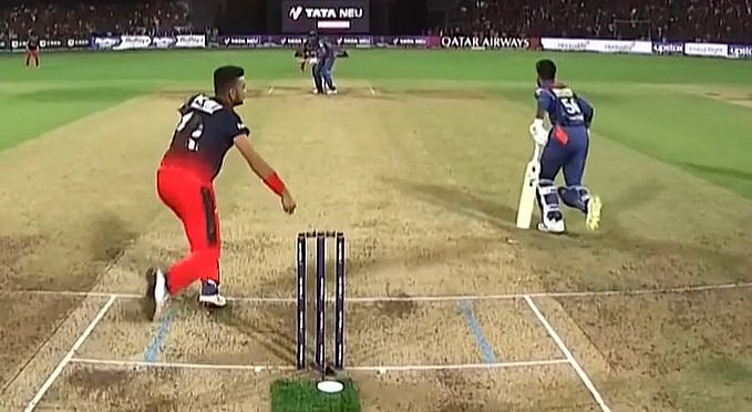 RCB vs LSG: 1 run needed from 1 ball, Harshal Patel tries to mankad non ...