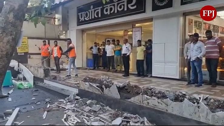 Watch: TMC Encroachment department takes action at Prashant Corner ...