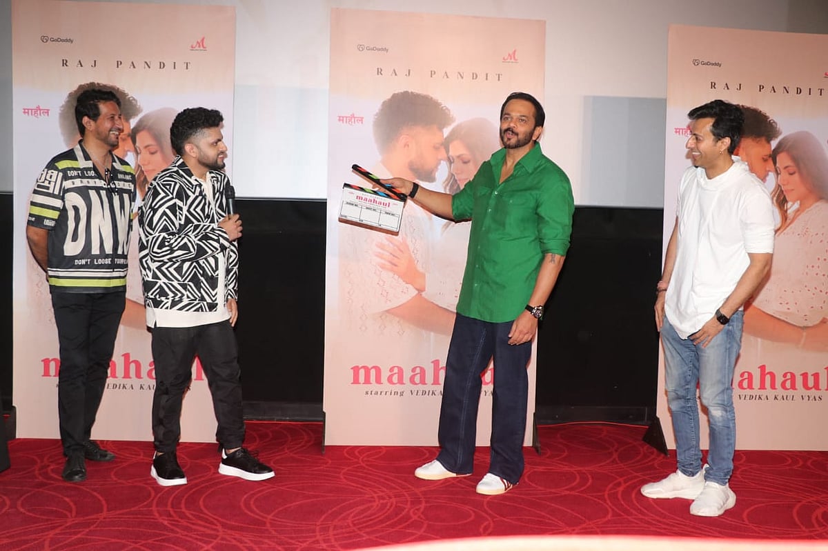 Maahaul song launch: Rohit Shetty gives the action clap for Raj Pandit ...