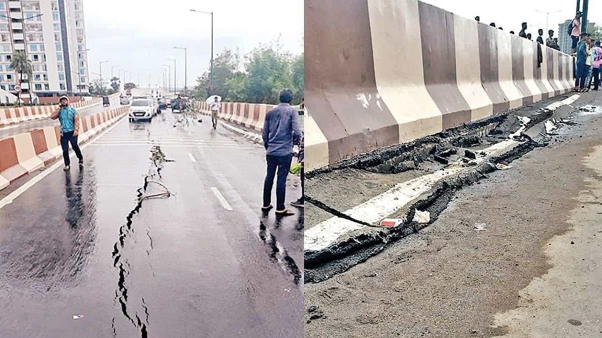 WATCH: Ved-Variav Bridge In Surat Develops Cracks Just 40 Days After ...