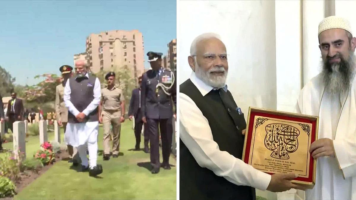 WATCH: PM Modi Visits Heliopolis War Cemetery, Al-Hakim Mosque in Egypt ...