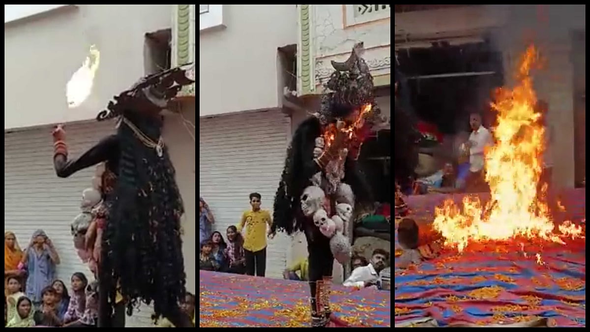 MP: Artist's Face Catches Fire While Performing Stunt At Pashupatinath ...