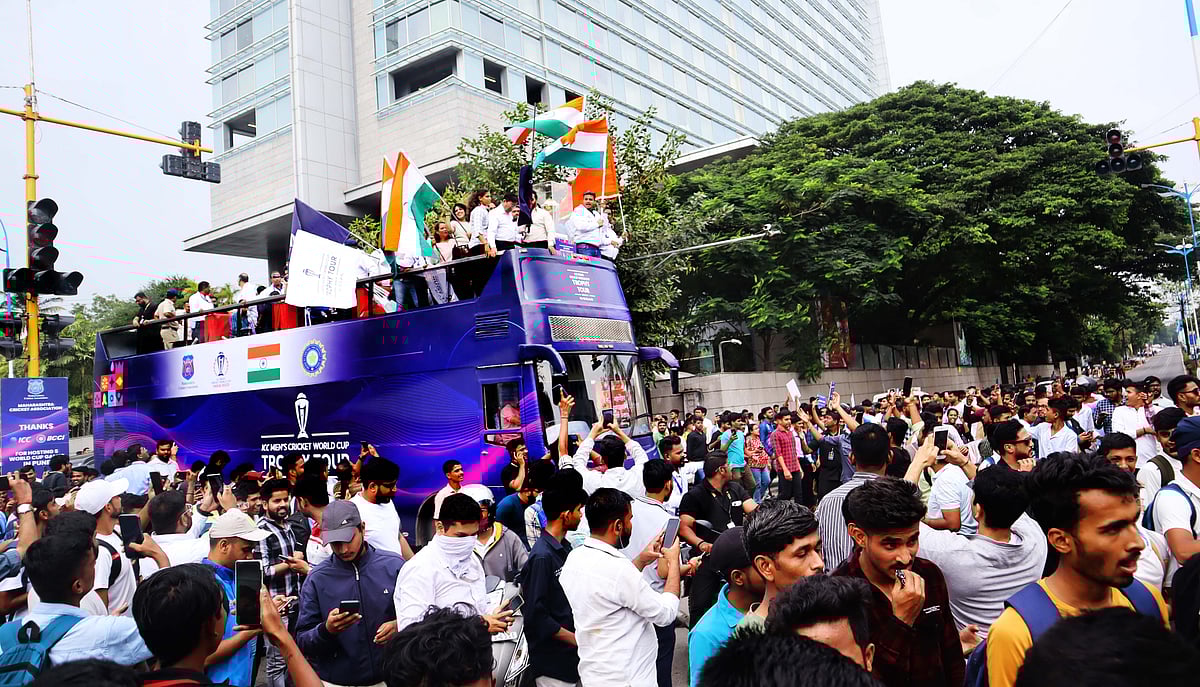 ICC World Cup 2023 Trophy Makes Stop In Pune, Fans Get to See It Up Close