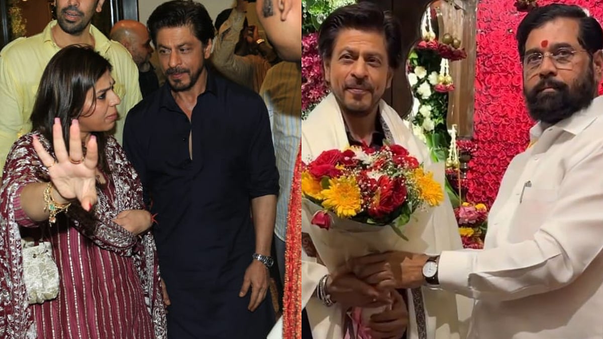 WATCH: Shah Rukh Khan Arrives At CM Eknath Shinde's Residence In Mumbai For Ganpati Darshan