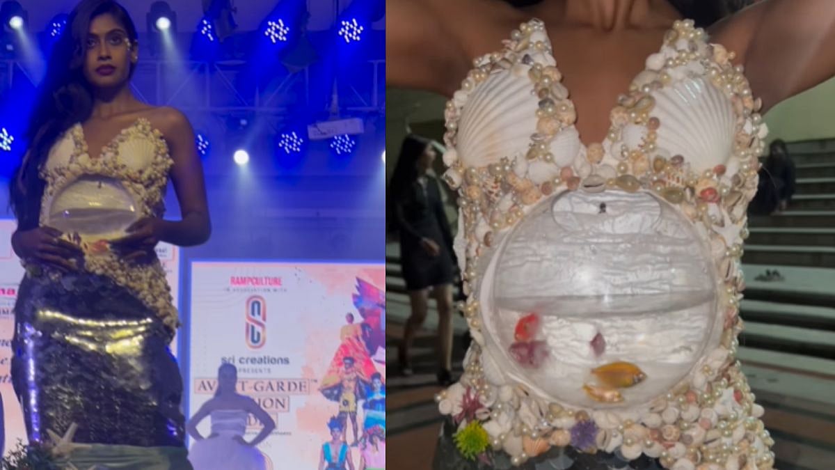 WATCH: Model Walks Ramp In Chennai Wearing 'Live Fish' Costume; Video ...