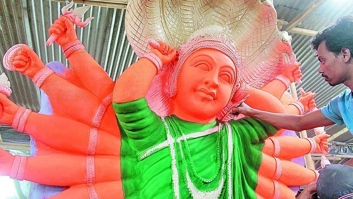 Indore: Artisans Craft Expressive Durga Idols To Spread Colourful Faith