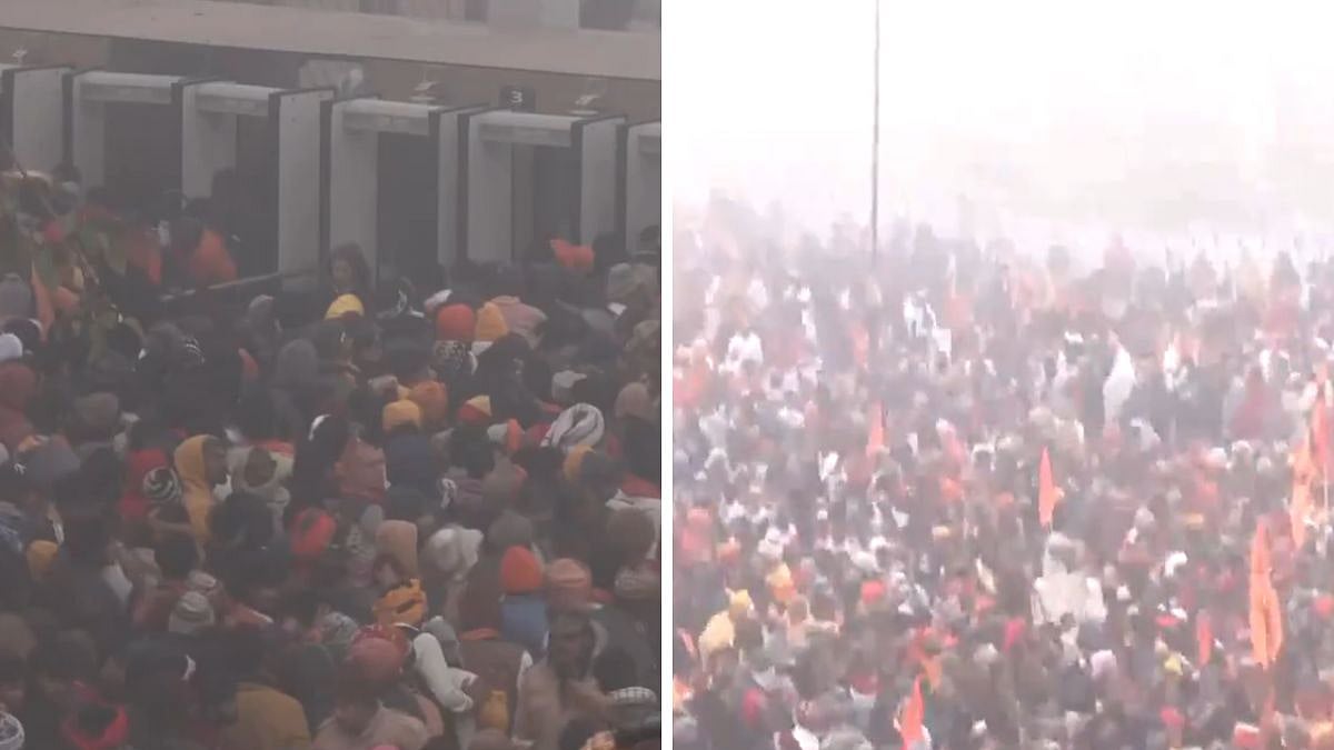 Video: Heavy Rush Of Devotees Outside Ram Temple In Ayodhya To Offer ...