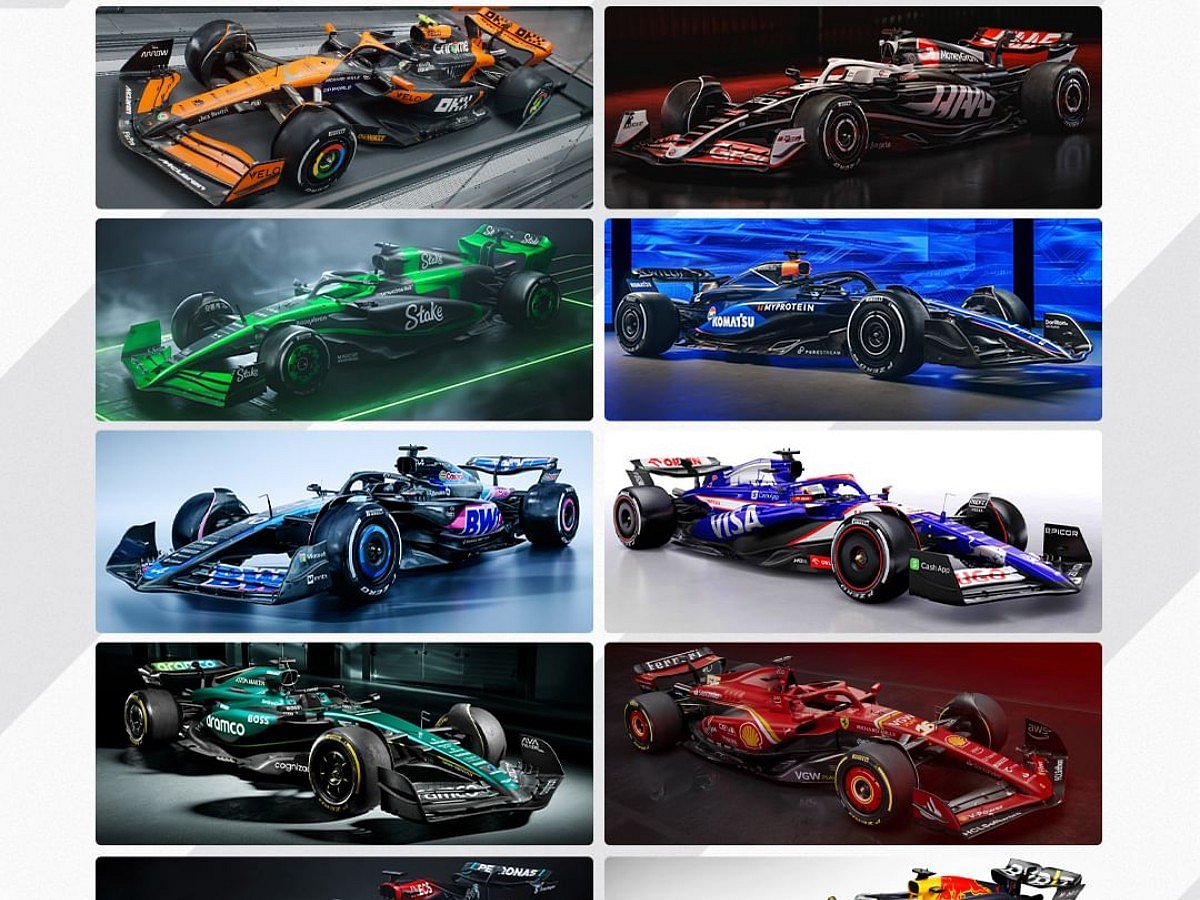 Check Out All 10 Cars That Will Lineup On The F1 Grid In 2024