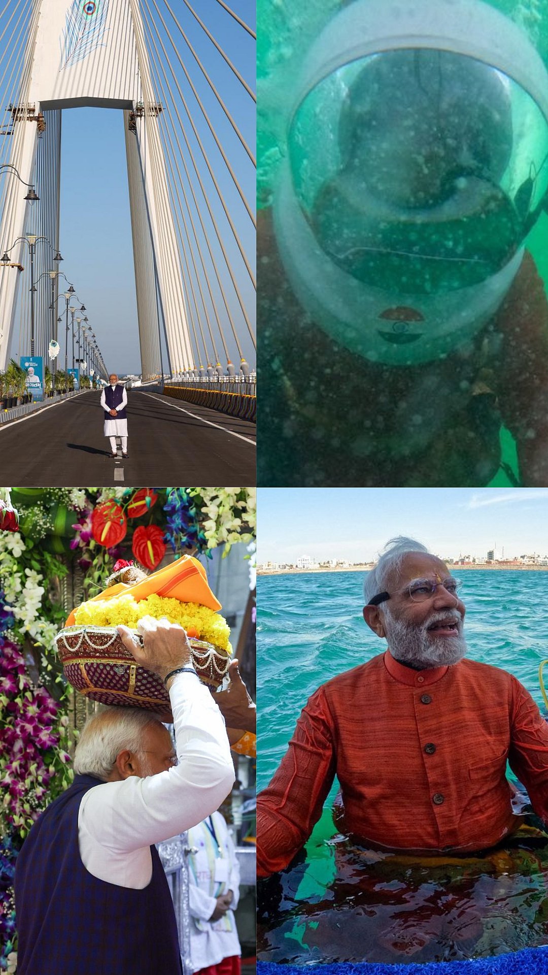 In Photos: From Inaugurating Sudarshan- Setu Bridge To Taking Dip In ...
