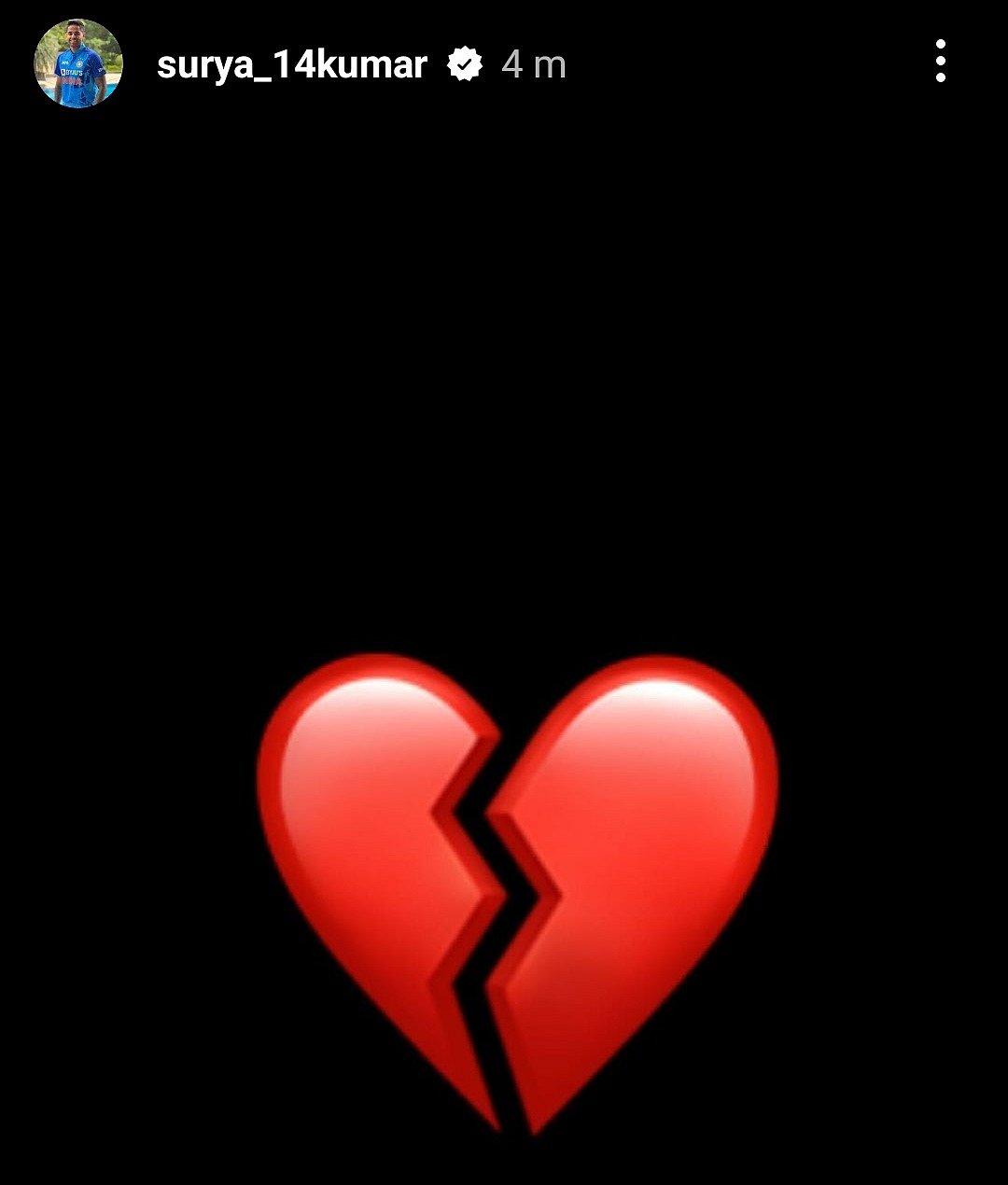 Suryakumar Yadav Posts Heartbreak Emoji Insta Story After Failing ...