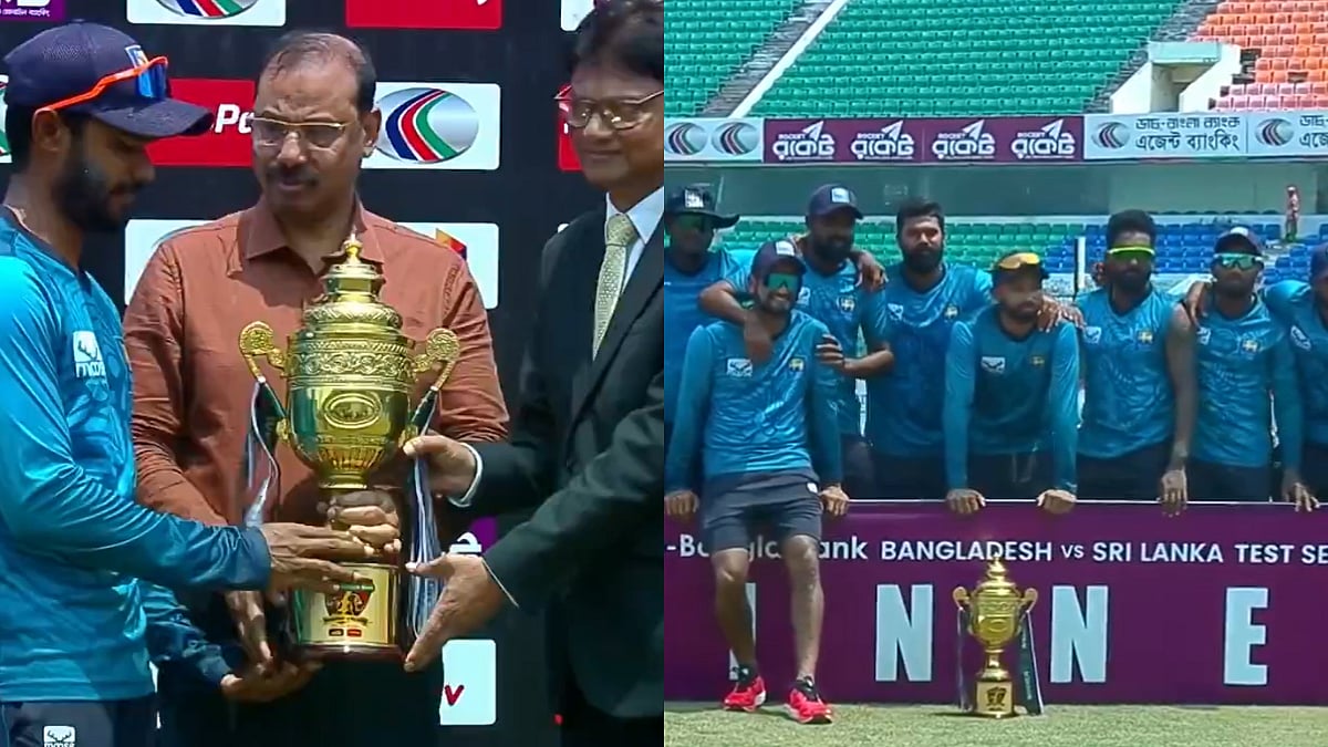 Viral Video: Sri Lanka Collect Trophy In Practice Kits After Test ...