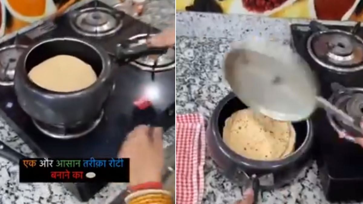 Viral Kitchen Hack Or Meme Video? Woman Prepares Rotis In Pressure Cooker
