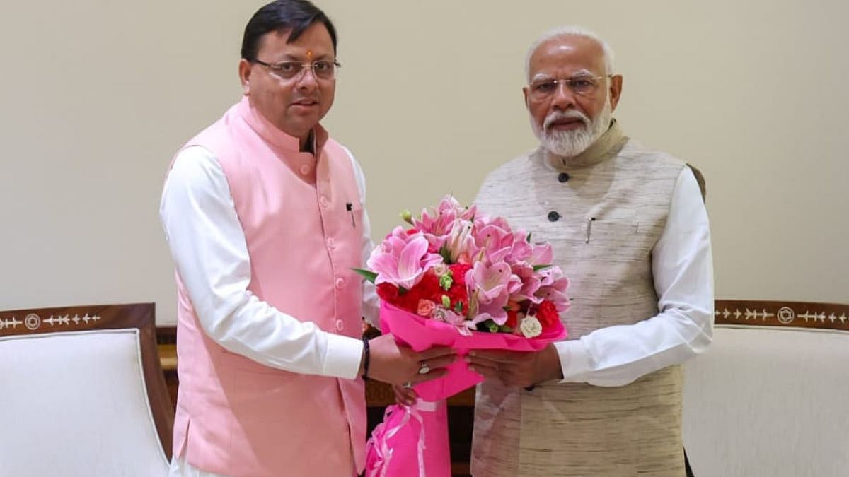 CM Pushkar Singh Dhami Meets PM Modi, Congratulates Him On Becoming ...