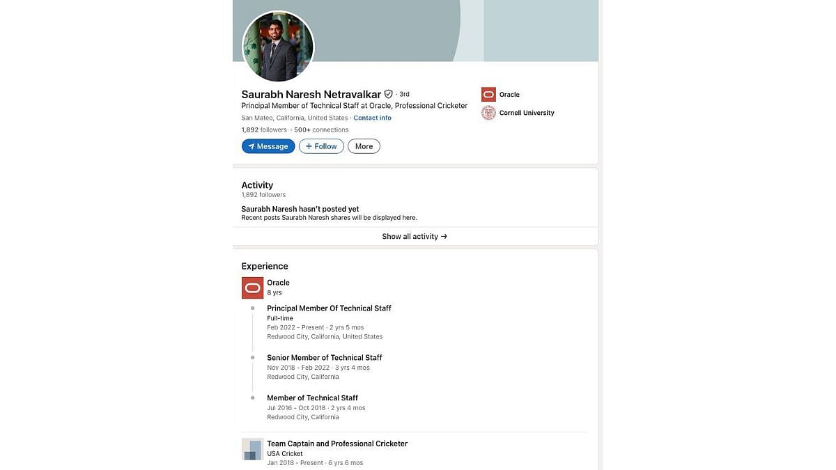 Who Is Saurabh Netravalkar? Oracle Engineer From Mumbai Who Helped USA ...